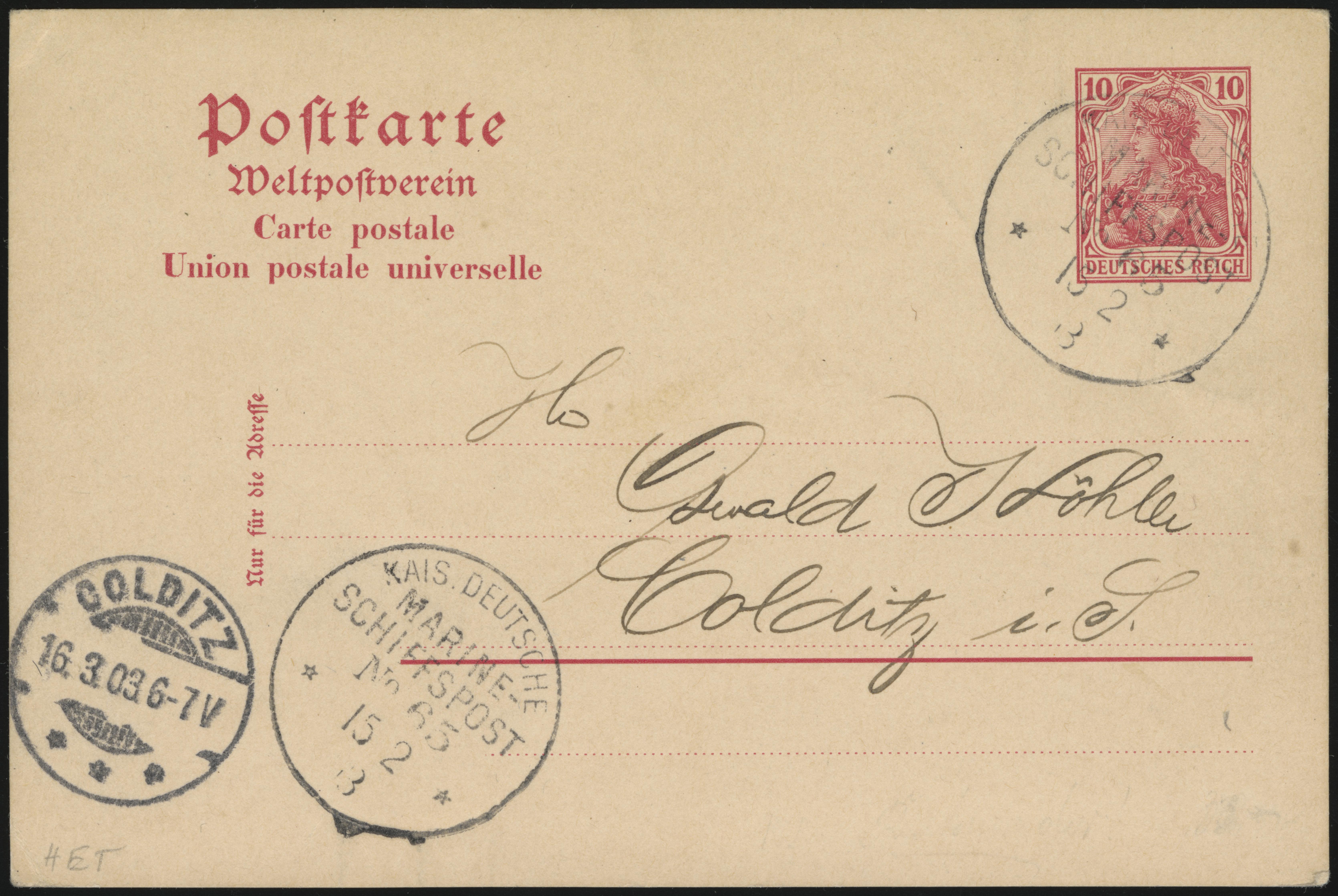Rare German Naval Cancel From A Captured Ship - Stamp Community Forum